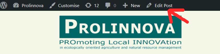 How to use and manage the new Prolinnova Website using WordPress – Prolinnova